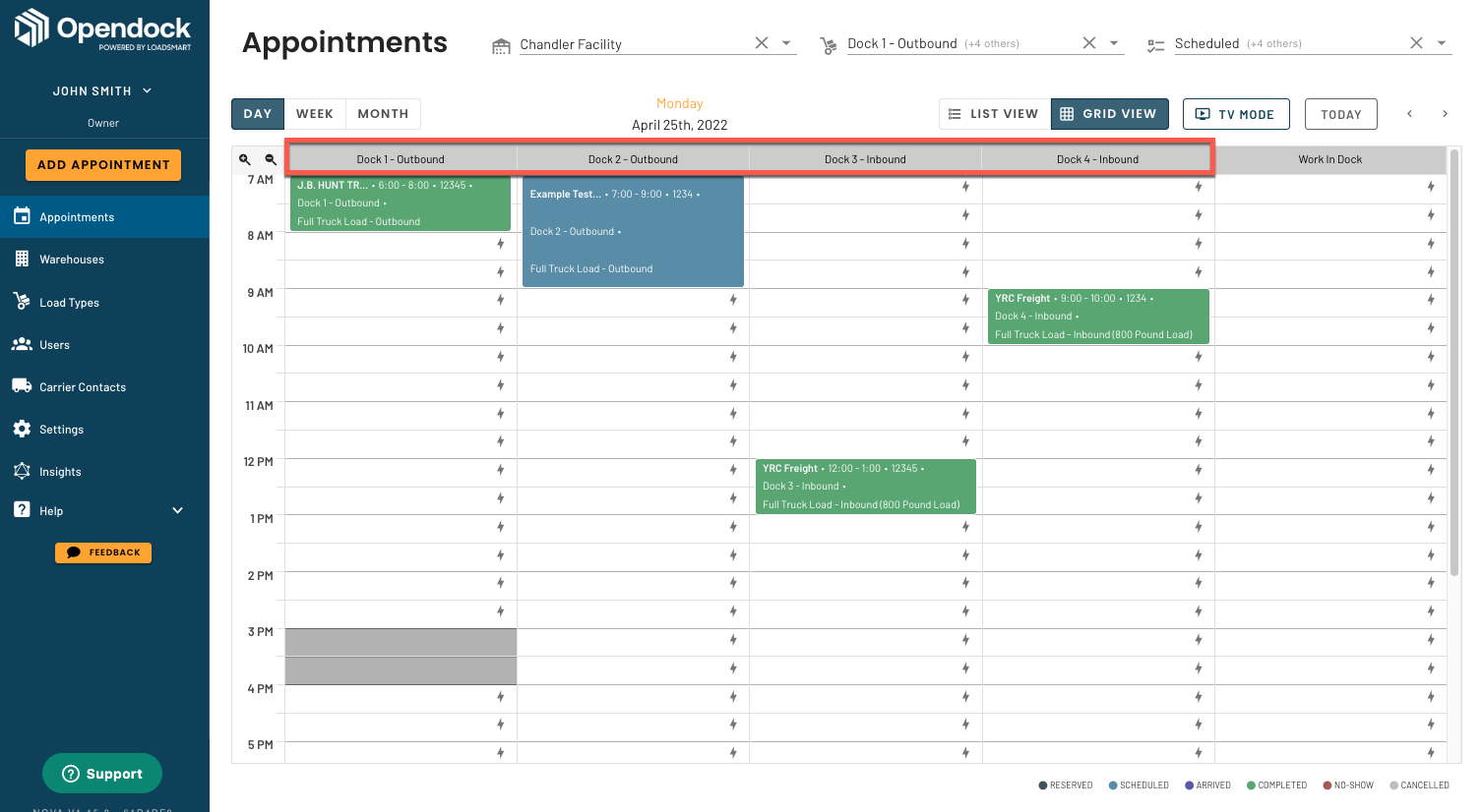 Modeling your Dock Calendars – Opendock